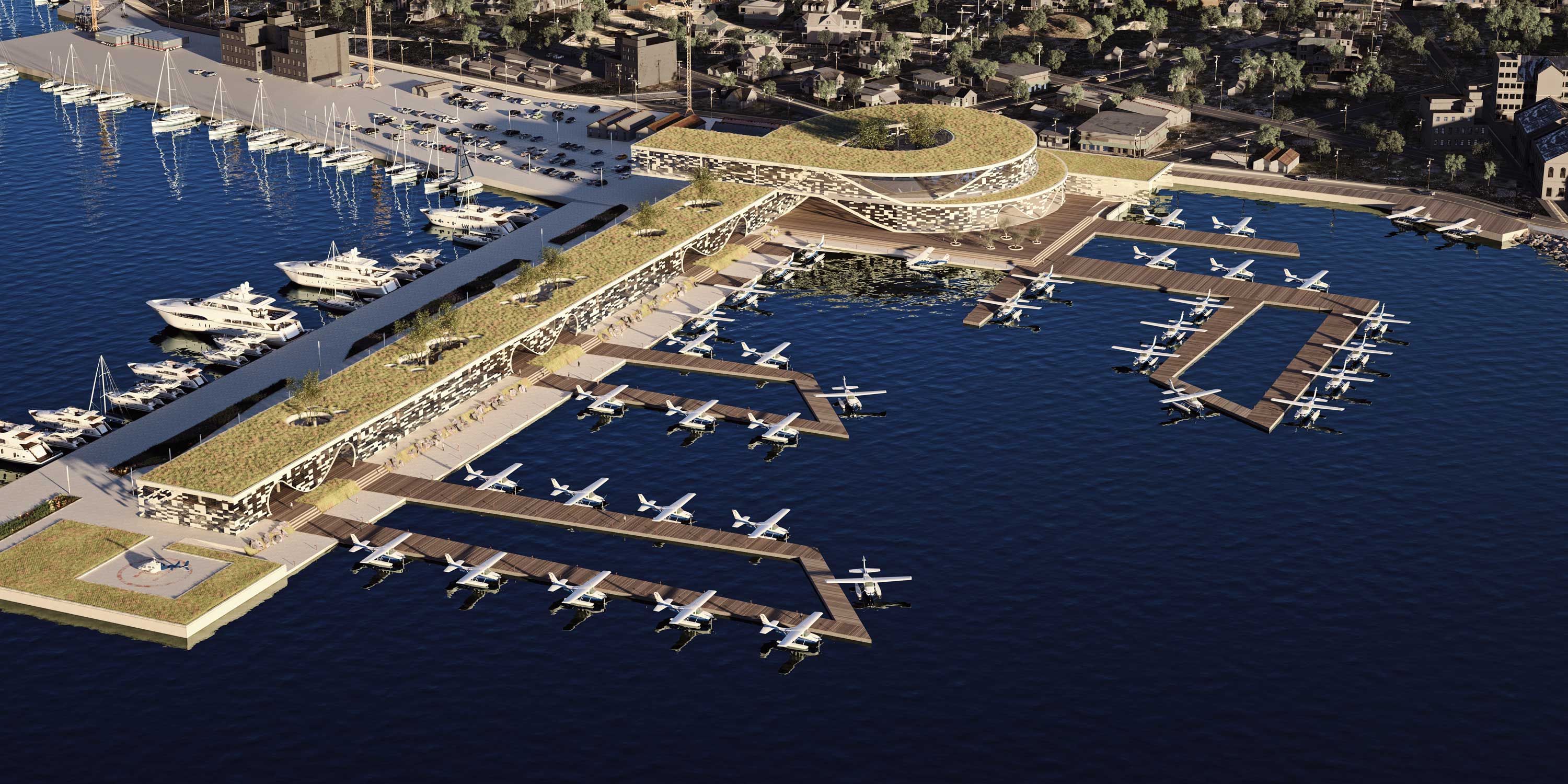Metropolitan Seaplane Port, Attica . Pieris.Architects
